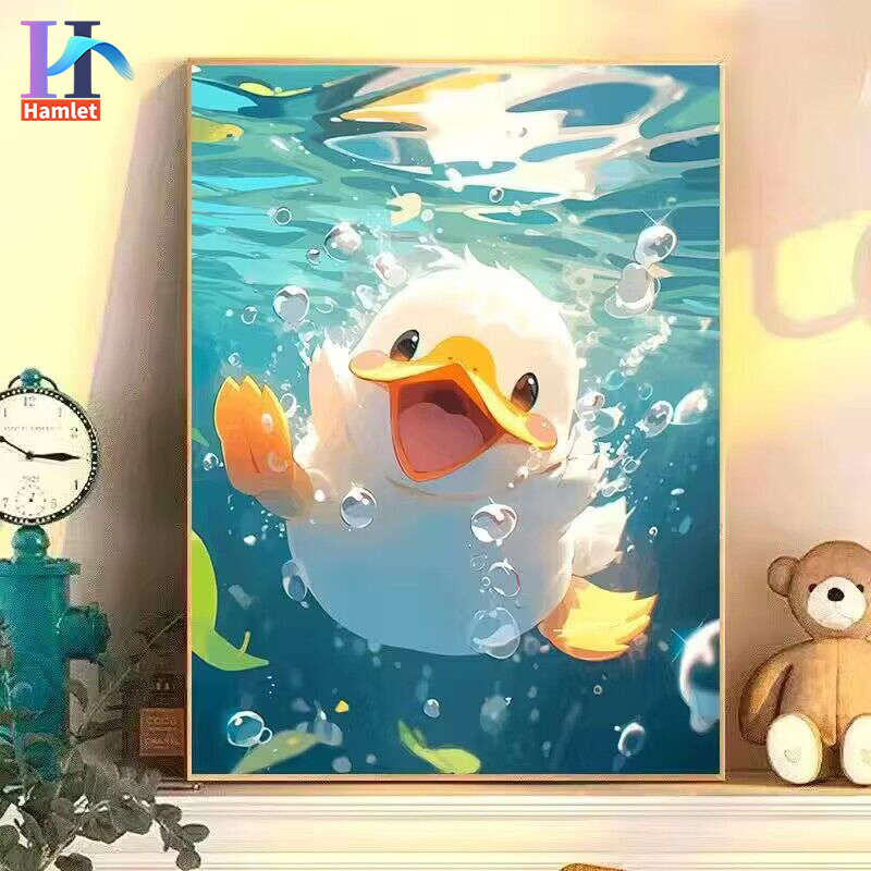 Hamlet【30*40cm】Internet celebrity happy duck/diy paint by number ...