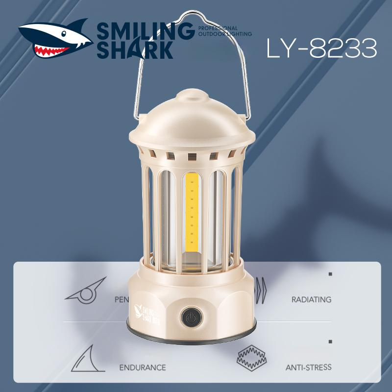 Smiling Shark LY8233 Camping Light Tent Light Super Bright LED Retro ...