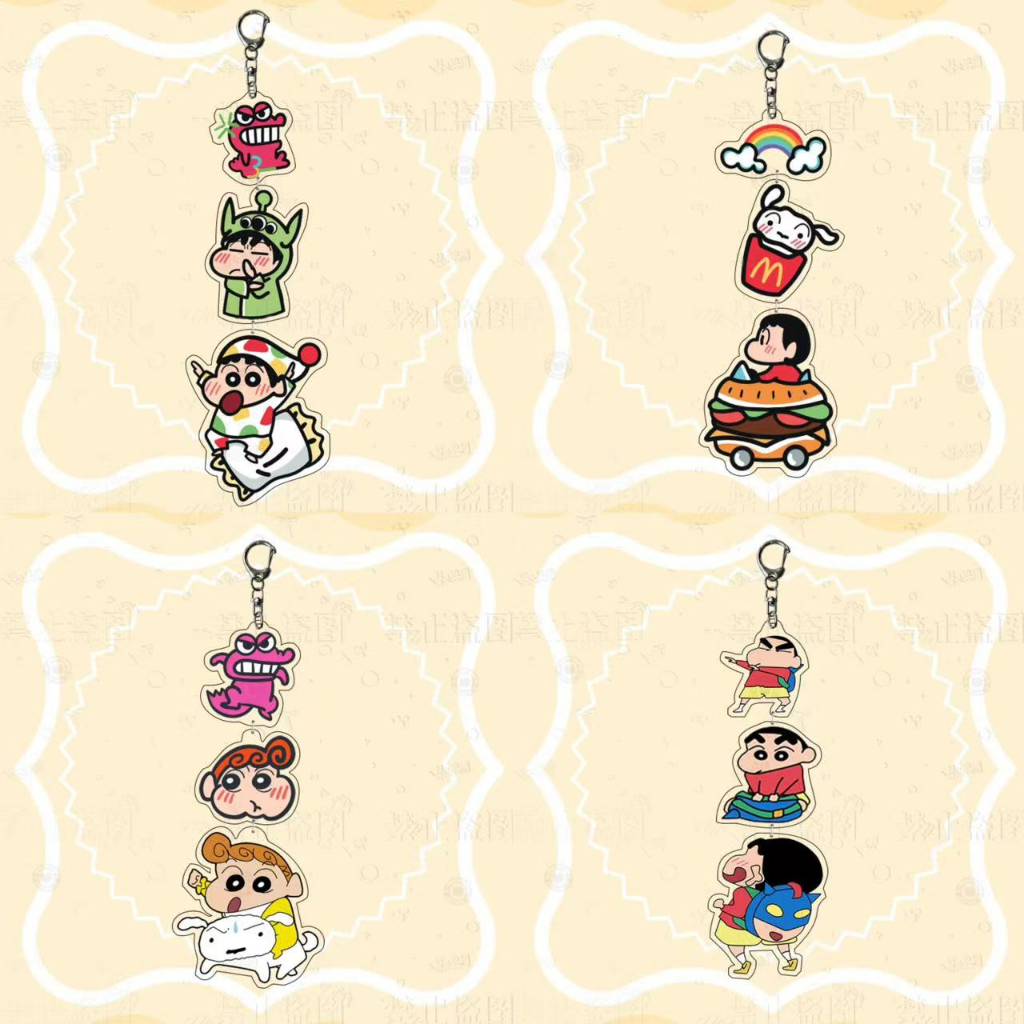 Cartoon Cartoon Anime Crayon Shin-Chan Acrylic Keychain Cute Shin-Chan ...