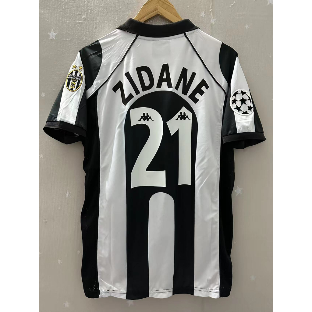 97-98 Juventus DEL PIERO ZIDANE Top Quality Home Retro Soccer Jersey ...
