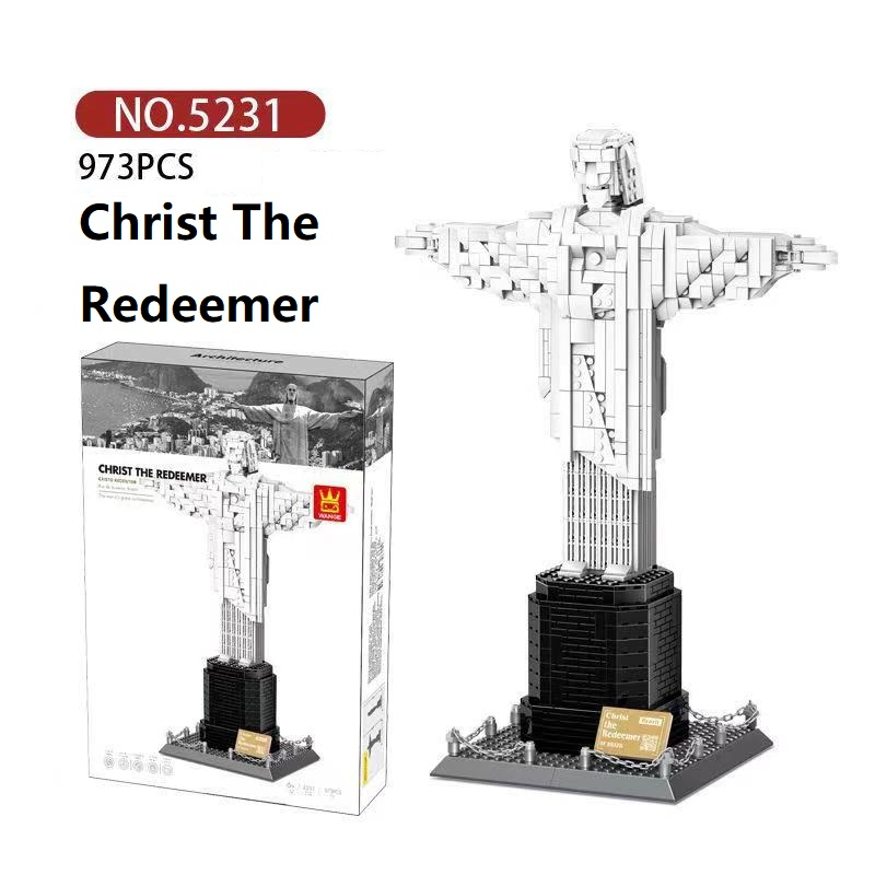 Christ The Redeemer Building Blocks 973 Pcs WANGE Architecture Bricks ...