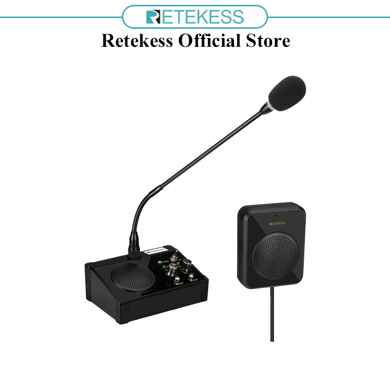 Retekess TW106 Window Speaker Intercom System 5W Dual Way Counter ...
