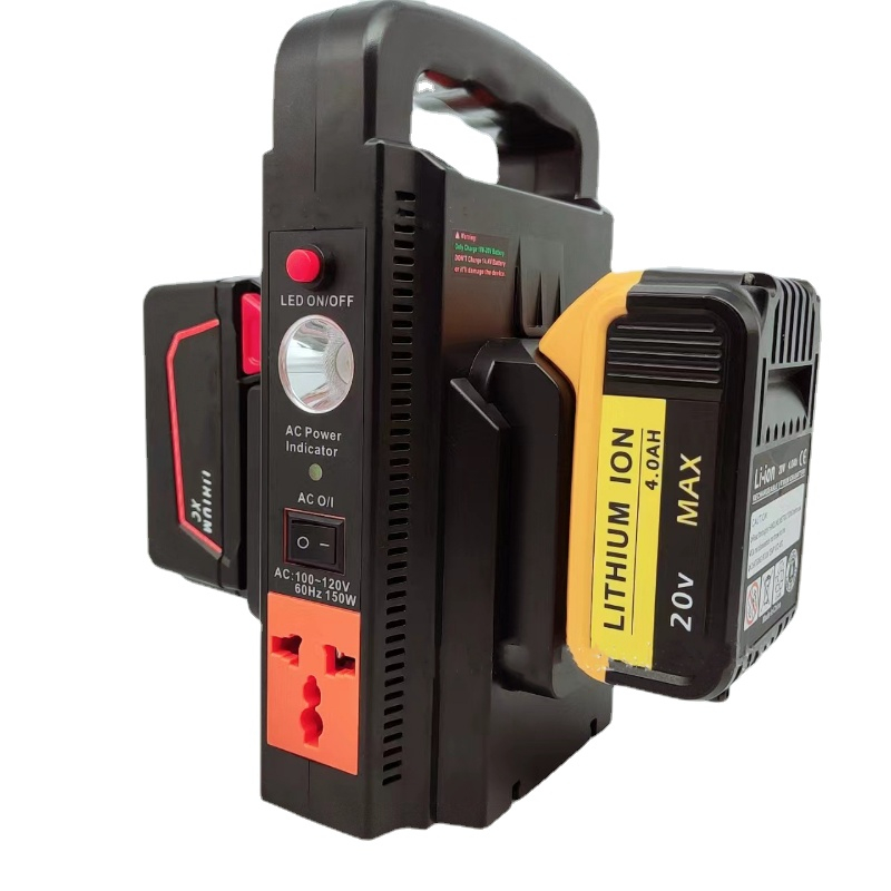 150W 2-Channel Power Inverter 110V 220V Outdoor Mobile Dual Sine Wave ...