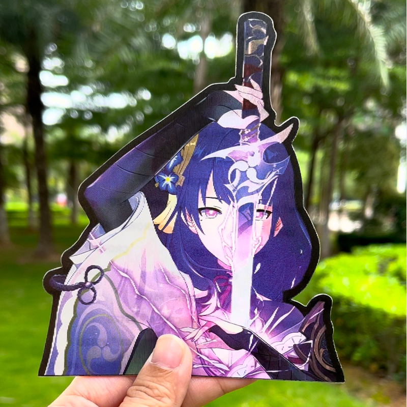 Game Genshin Impact Beelzebul Motion Car Sticker Raiden Shogun ...