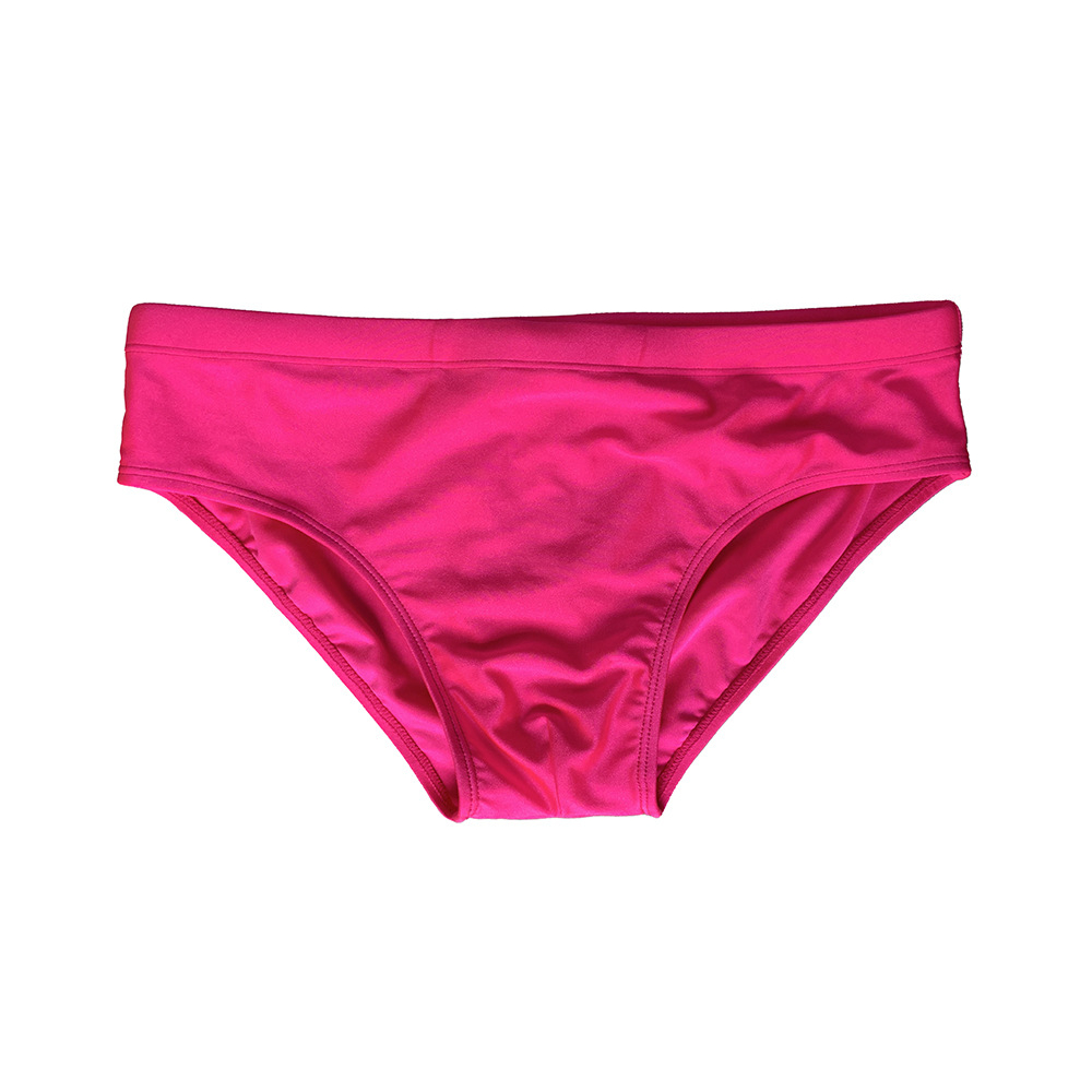 Solid Color Shiny Triangle Mens Swimming Trunks Sexy Fashion Low Waist