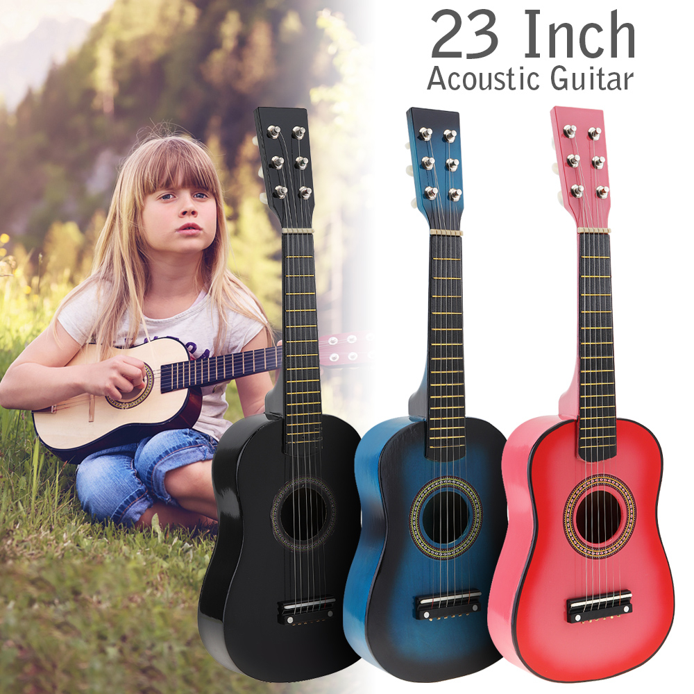 23 Inch Basswood Acoustic Guitar With Guitar Pick Wire Strings for ...