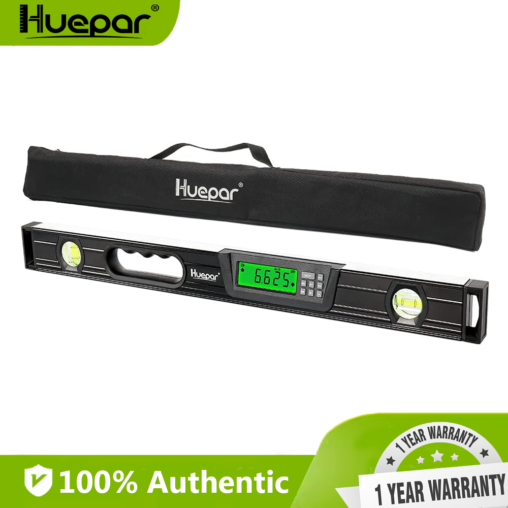 Huepar 60cm Magnetic Torpedo Level Bubble Ruler with Scale Digital ...
