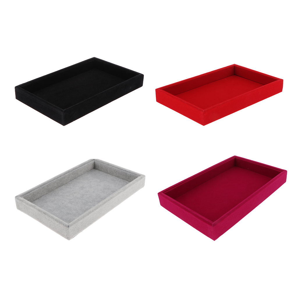 [lovoskiMY] Velvet Jewelry Tray Showcase Display Organizer for ...