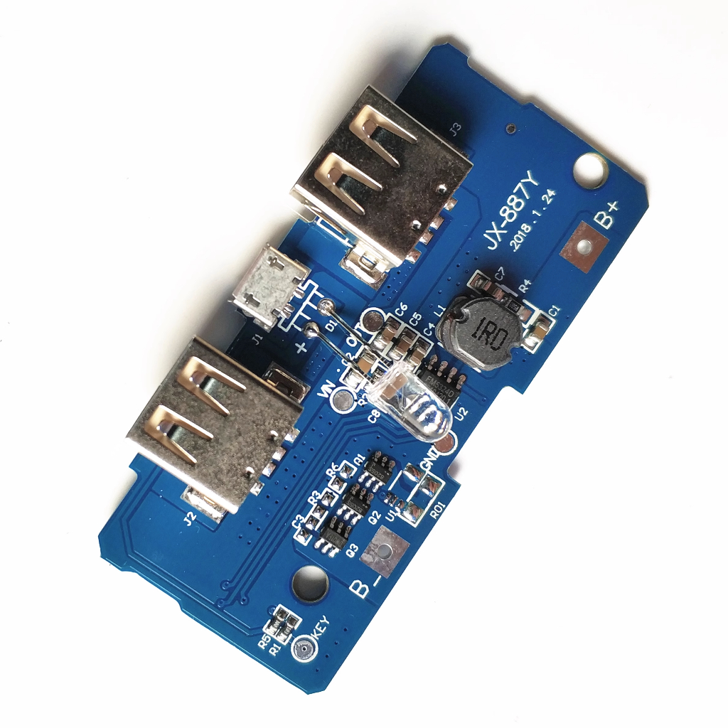 18650 Battery 3.7V to 5V2A Booster Module DIY Charging Treasure/Power ...