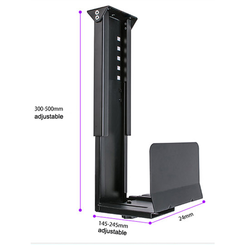 Universal PC Case Holder Under Desk Wall Side CPU Stand Adjustable ...