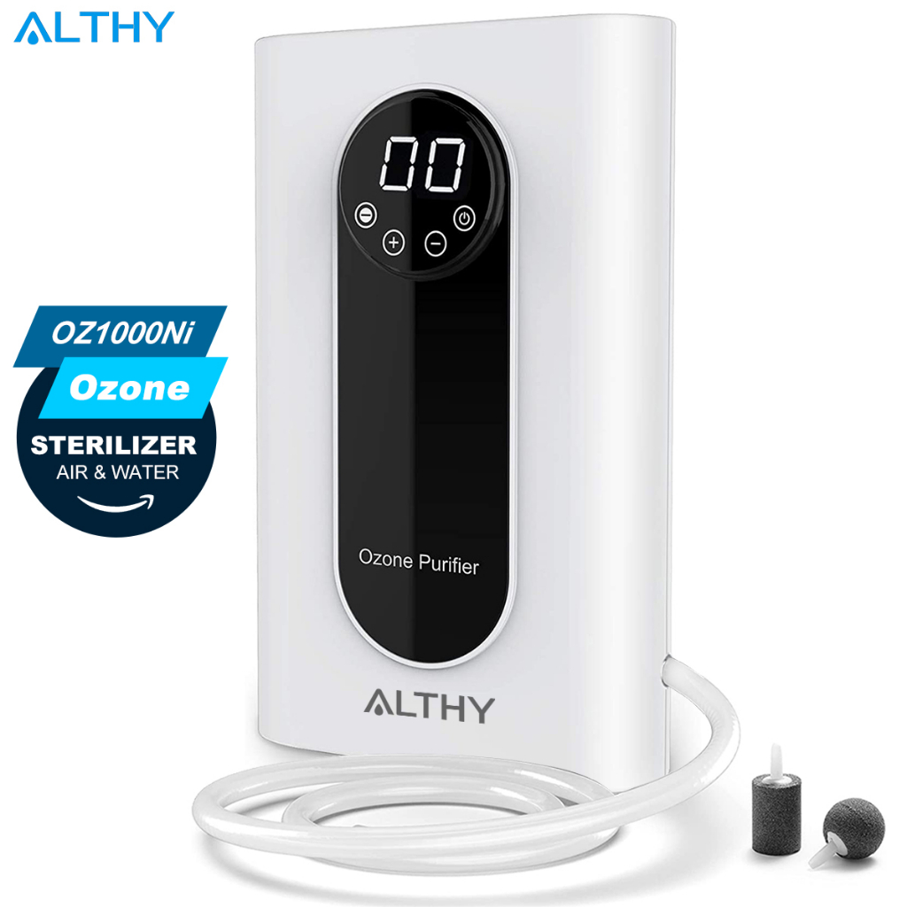 ALTHY Ozone Generator Machine For Water & Air & Oil - 1000 mg/h Timer Ozonizer Disinfection ...