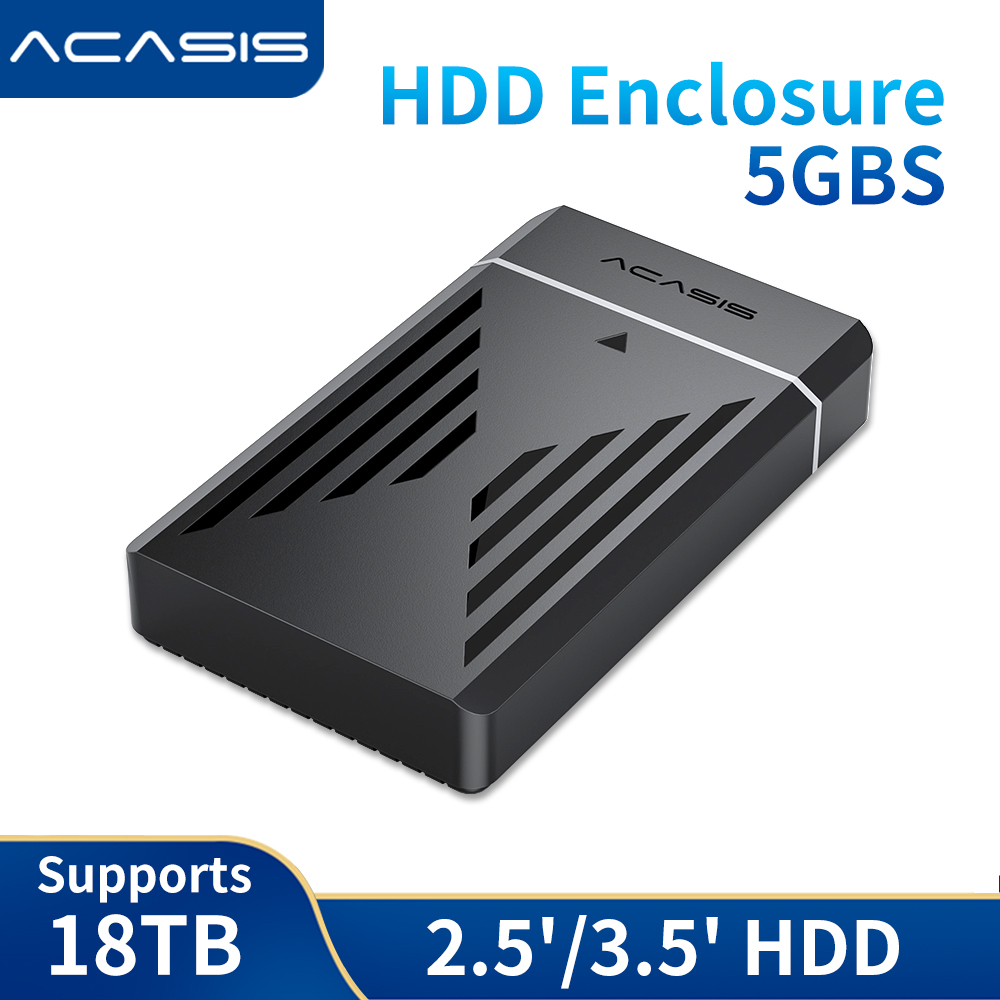 ACASIS "2.5/3.5" SATA USB3.0 External Hard Drive Enclosure Type-C/Power ...