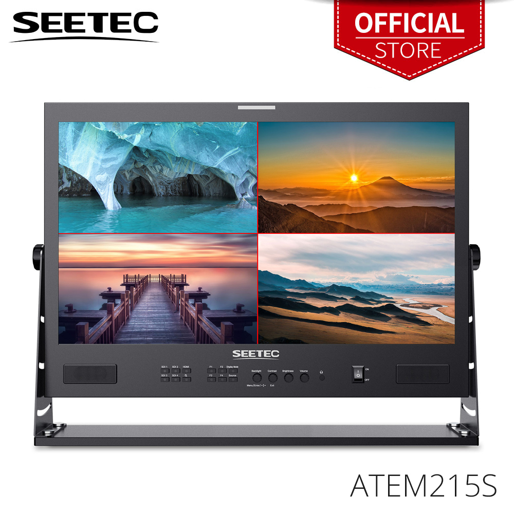 SEETEC ATEM215S 21.5 Inch Multi-Camera Broadcast Monitor with 4x3G-SDI ...