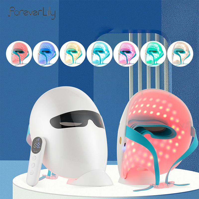 ForeverLily 7 Color LED Face Mask Light Therapy Skin Rejuvenation ...