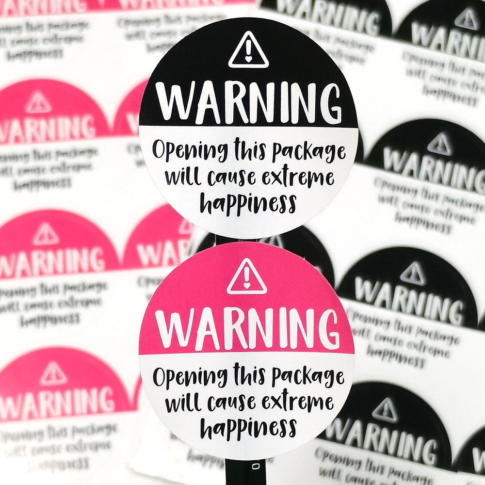 120 Pcs/Pack 1.5 Inches Round Warning Stickers Small Business Commodity ...
