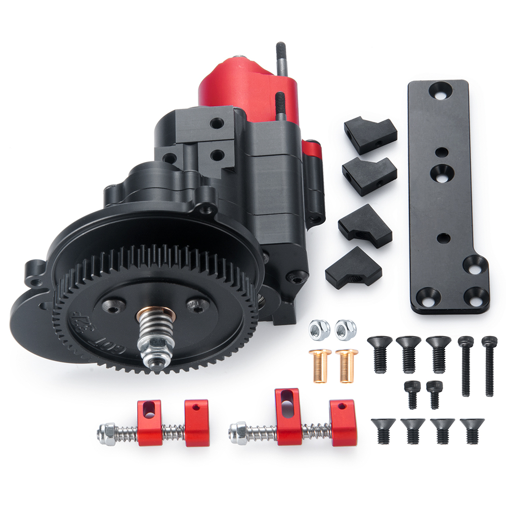 Metal Gearbox Complete Transmission Box with Dig Gear 2 Speeds for Axial SCX10 1/10 RC Crawler ...