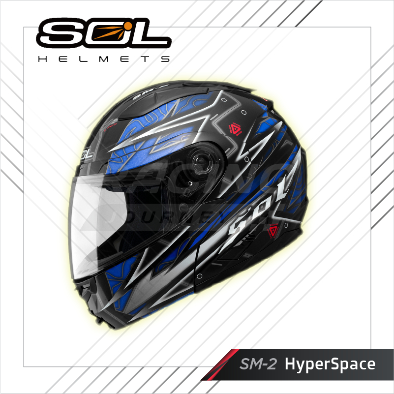 DOT Helmet Flip Up / Modular SM-2 HYPERSPACE - SOL HELMET Exclusive Distributor | Shopee Malaysia