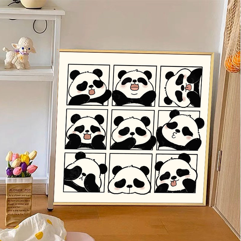 DROFE-20x20cm with frame/Paint By Number/Panda/Corgi/Shiba Inu/Call ...