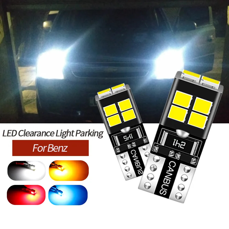 2x T10 W5W LED Bulb Sidelight No Error For Mercedes Benz W202 W220 W124 ...