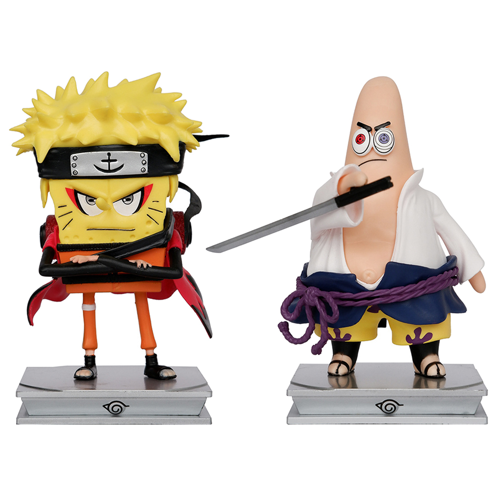 14cm Anime Naruto Figure SpongeBob SquarePants Cosplay Uzumaki Naruto ...
