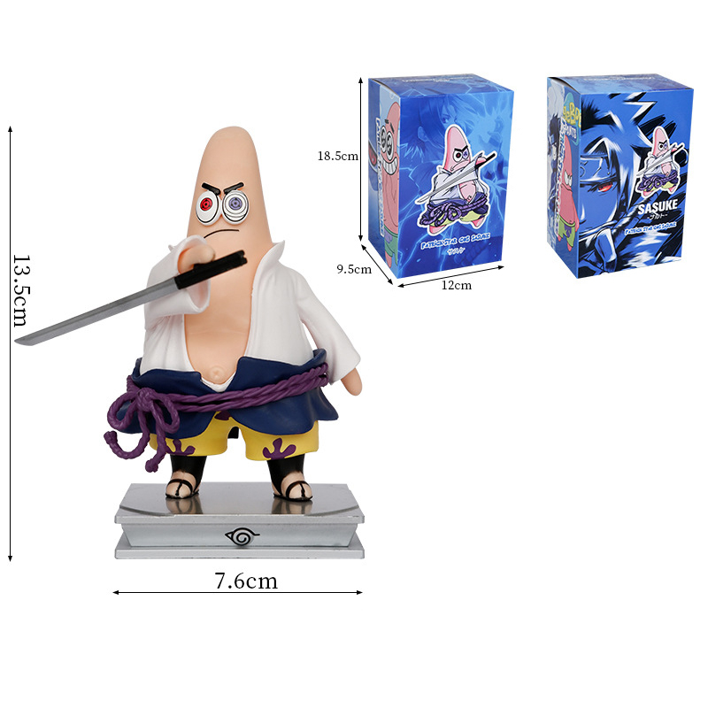 14cm Anime Naruto Figure SpongeBob SquarePants Cosplay Uzumaki Naruto ...