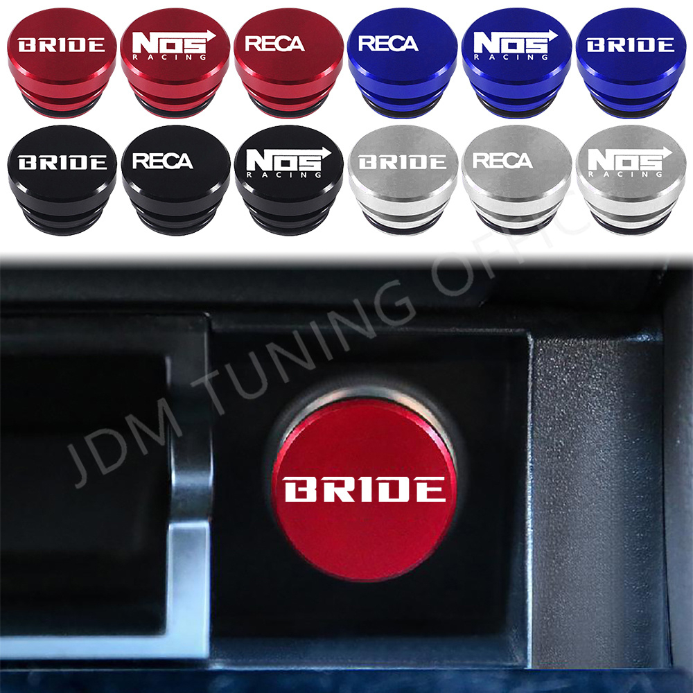 BRIDE NOS RECARO Logo JDM Car Styling Car Cigarette Lighter Dust Proof ...