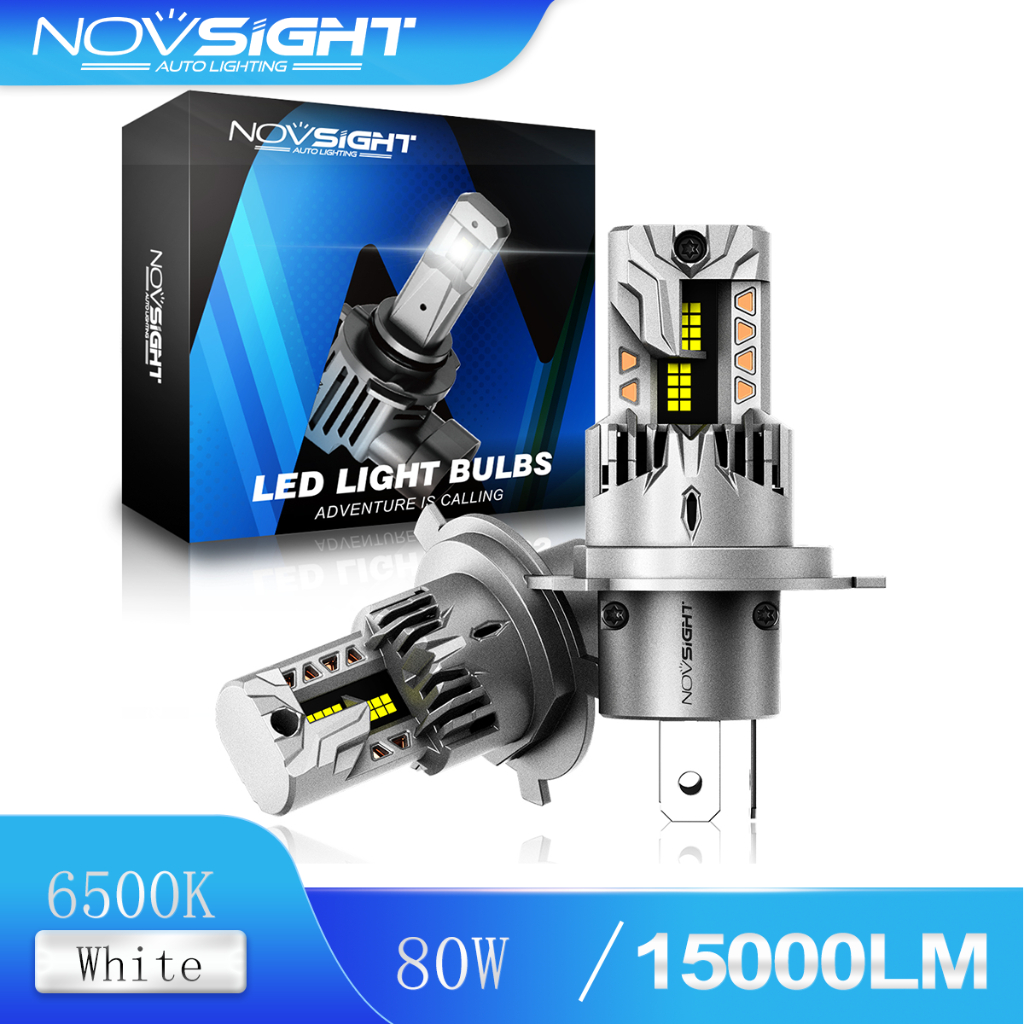 Novsight N66 Car H4 LED Headlight 1:1 design in-line HB2 headlight 80W ...