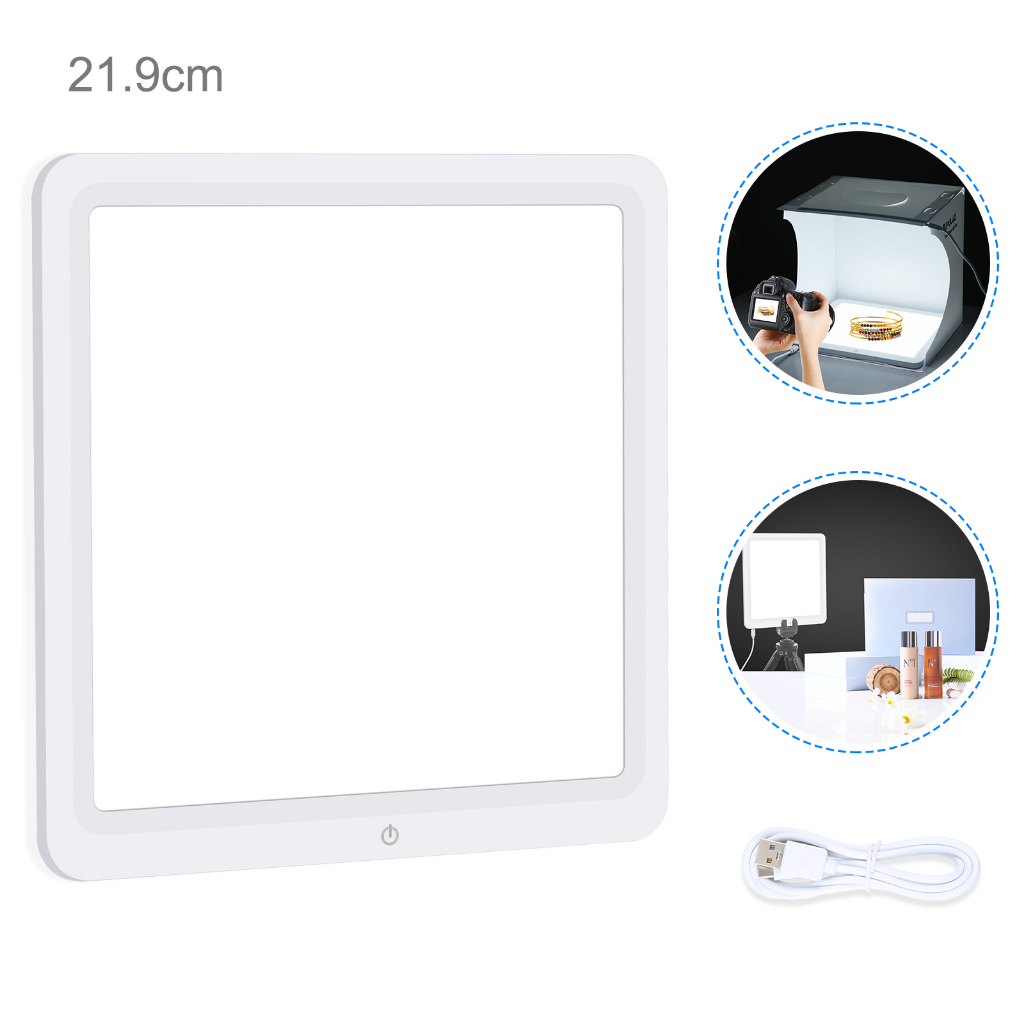 PULUZ Mini LED Photography Shadowless Bottom Light Lamp Panel Pad Photo ...