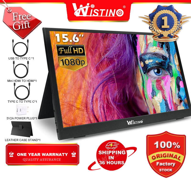 Wistino 15.6inch Ultra Thin Portable Monitor HD LCD monitor Usb Type C ...