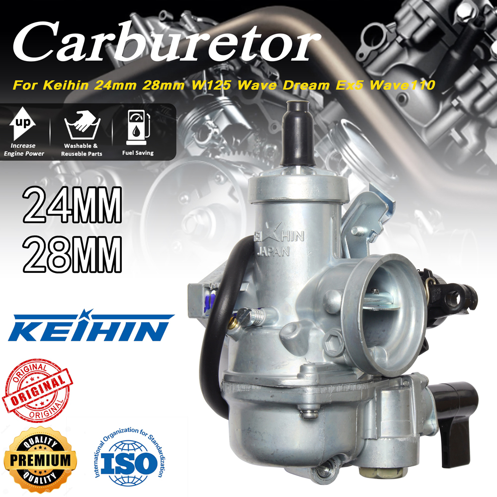 Carburetor KEIHIN WAVE125 Racing STD 20.5mm 24mm 28mm EX5 DREAM WAVE ...