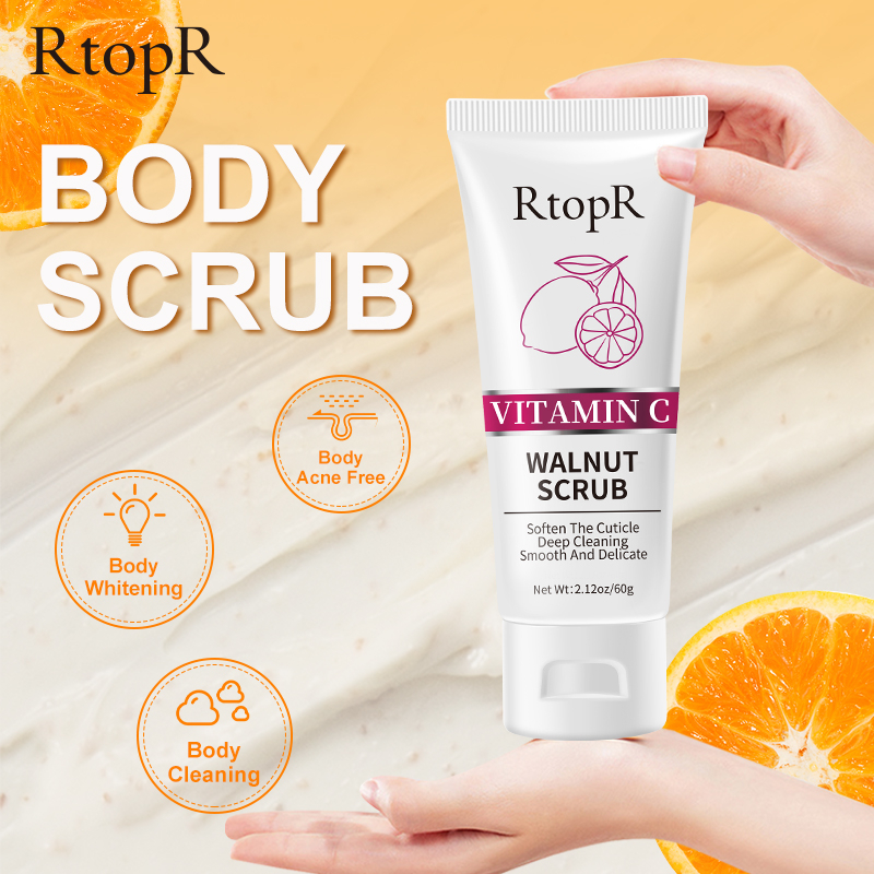 RtopR Vitamin C Body Scrub Whitening Cream Acne Relief Deeply Oil ...