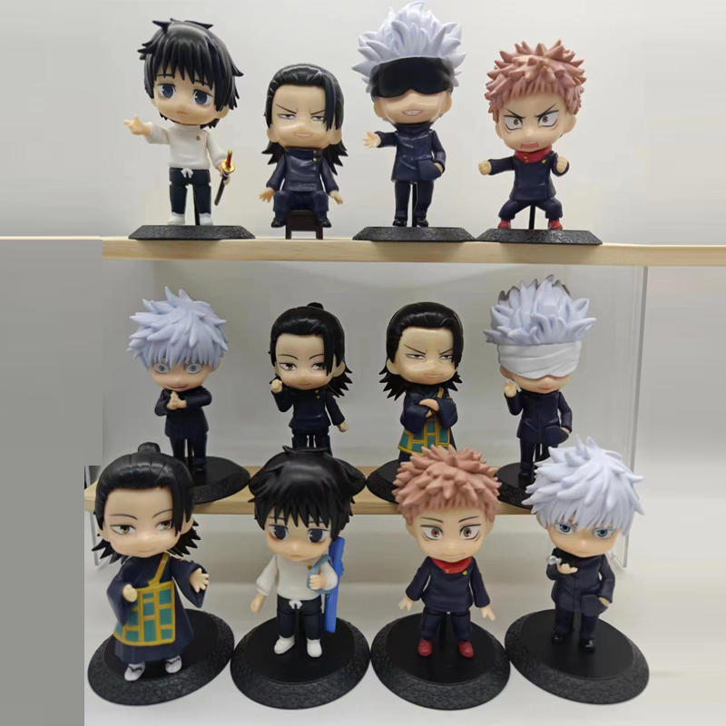 12Pcs/Set Q Ver. Jujutsu Kaisen Itadori Yuji Gojo Satoru Geto Suguru ...