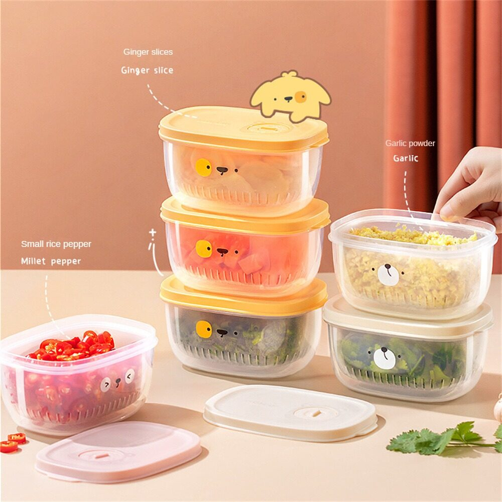 Crisper Food Container Box Set Kitchen Refrigerator Keep Fresh Fruits ...