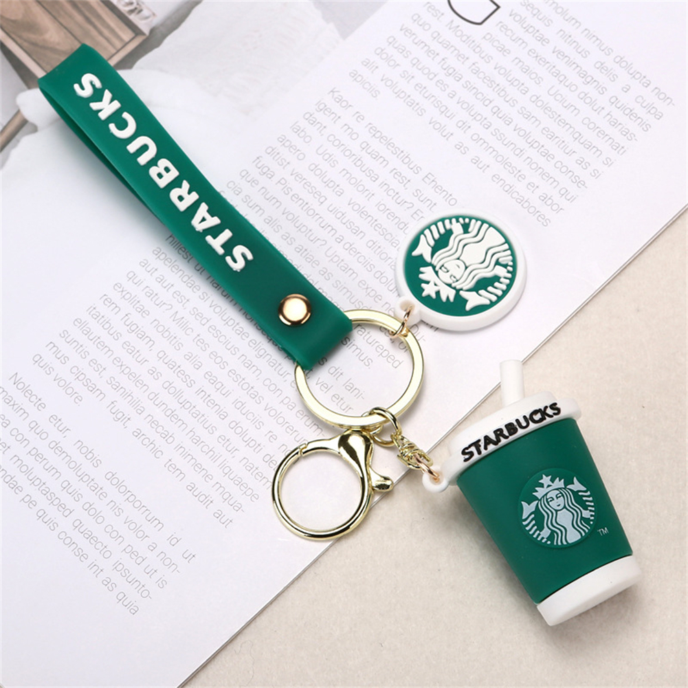 Starbucks Key Chains Milk Tea Cup Coffee Keychains Cartoon Key Holder ...