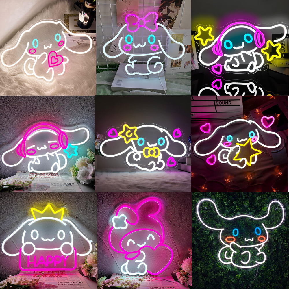 Cinnamoroll Neon Sign Melody Anime Neon Light Up Signs for Wall Decor ...