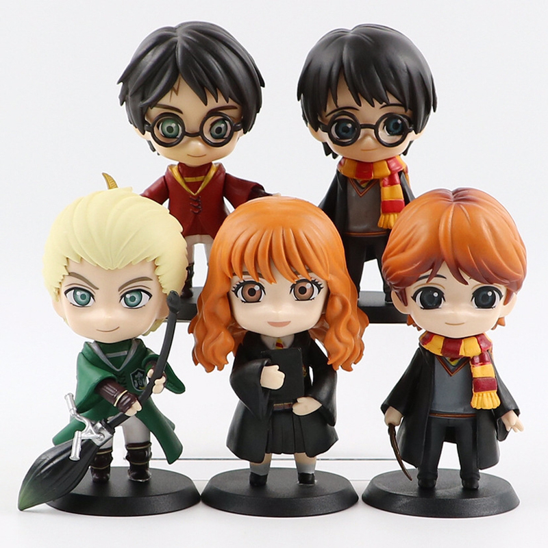 5Pcs/Set 10cm Anime Harry Potter Figure Harry James Potter Ronald ...
