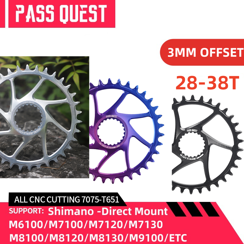 Chainring 3mm Offset Shimano Direct Mount MTB Narrow Wide 28-38T ...
