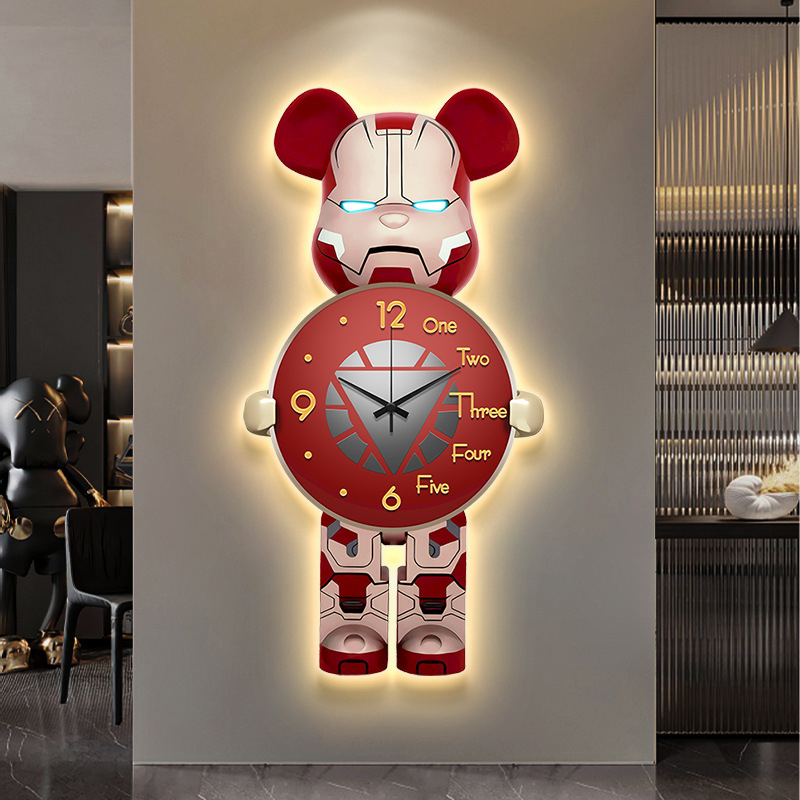 Violent Bear Wall Clock Fashion Clock Living Room Dining Room Wall ...