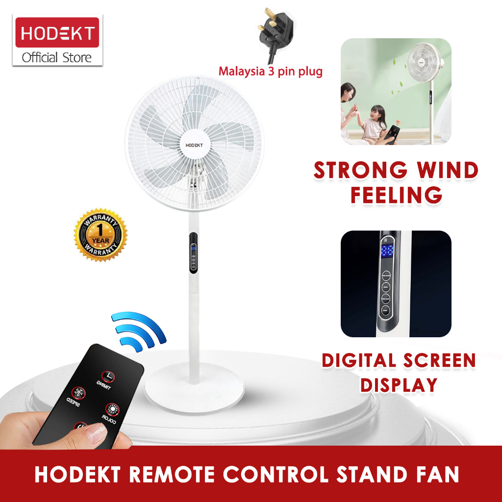 HODEKT【1 Year Warranty】Stand Fan 16 Inch Kipas Berdiri With Remote ...