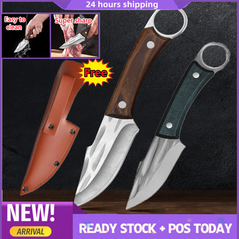 New 3 Layer Anti Rust Knife Mongolian Kitchen Knife Butchering Boning ...