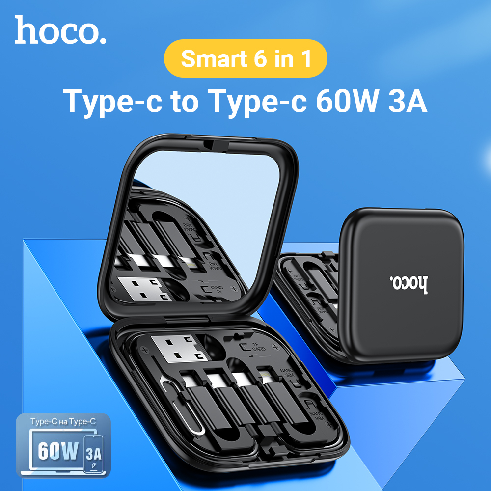 HOCO U114 60W 4 in 1 Fast Charging Set 3A Multifunctional Retractable ...