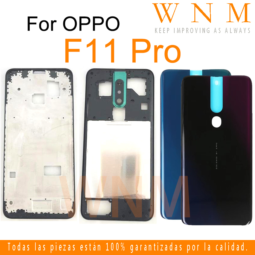 New For oppo F11 Pro CPH1969 LCD Front Frame Bezel Back Battery Cover ...