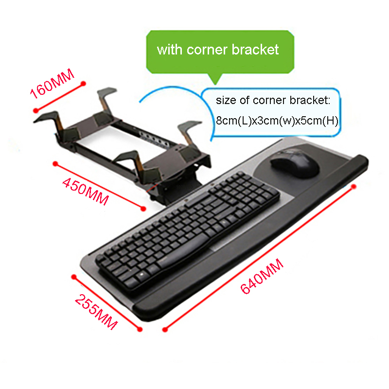 LK06AD Ergonomic Sliding Tilting XL Size Wrist Rest Keyboard Holder ...