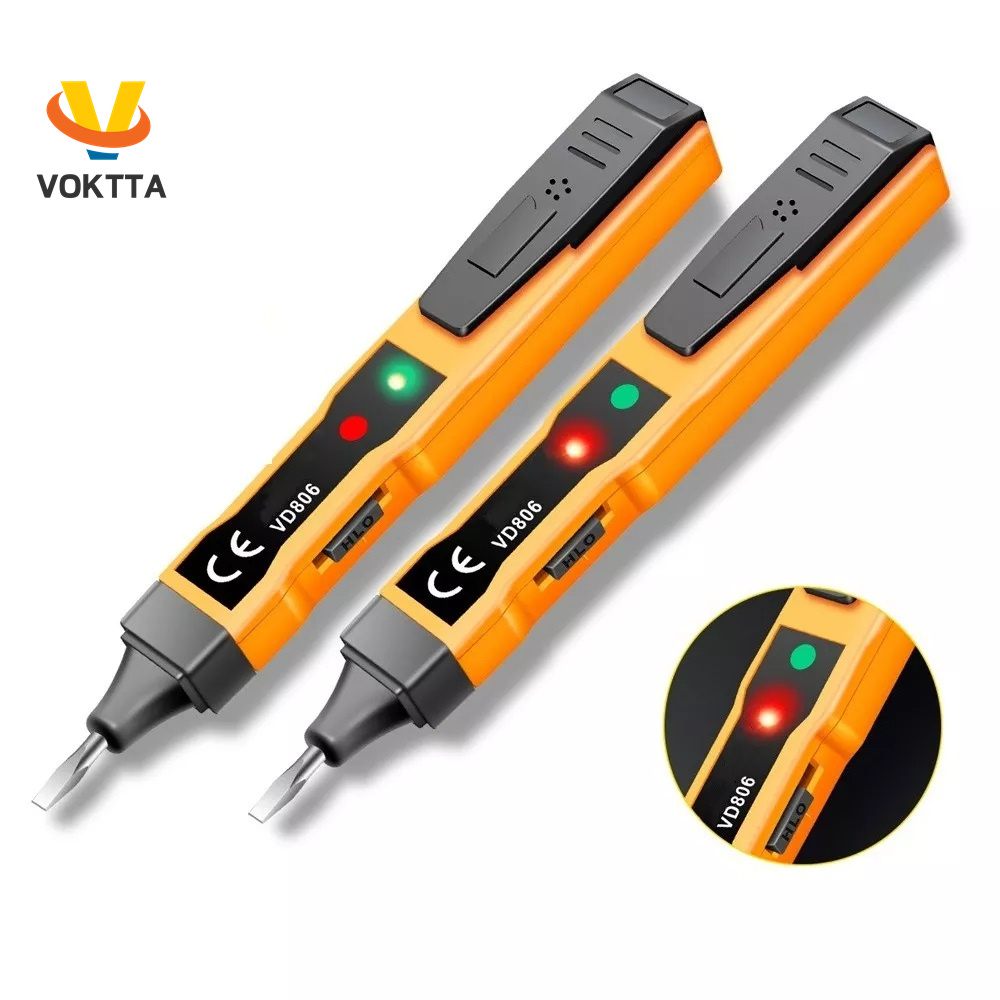 VOKTTA Non-contact Inductive Test Pen AC/DC Voltage Meter Electric ...