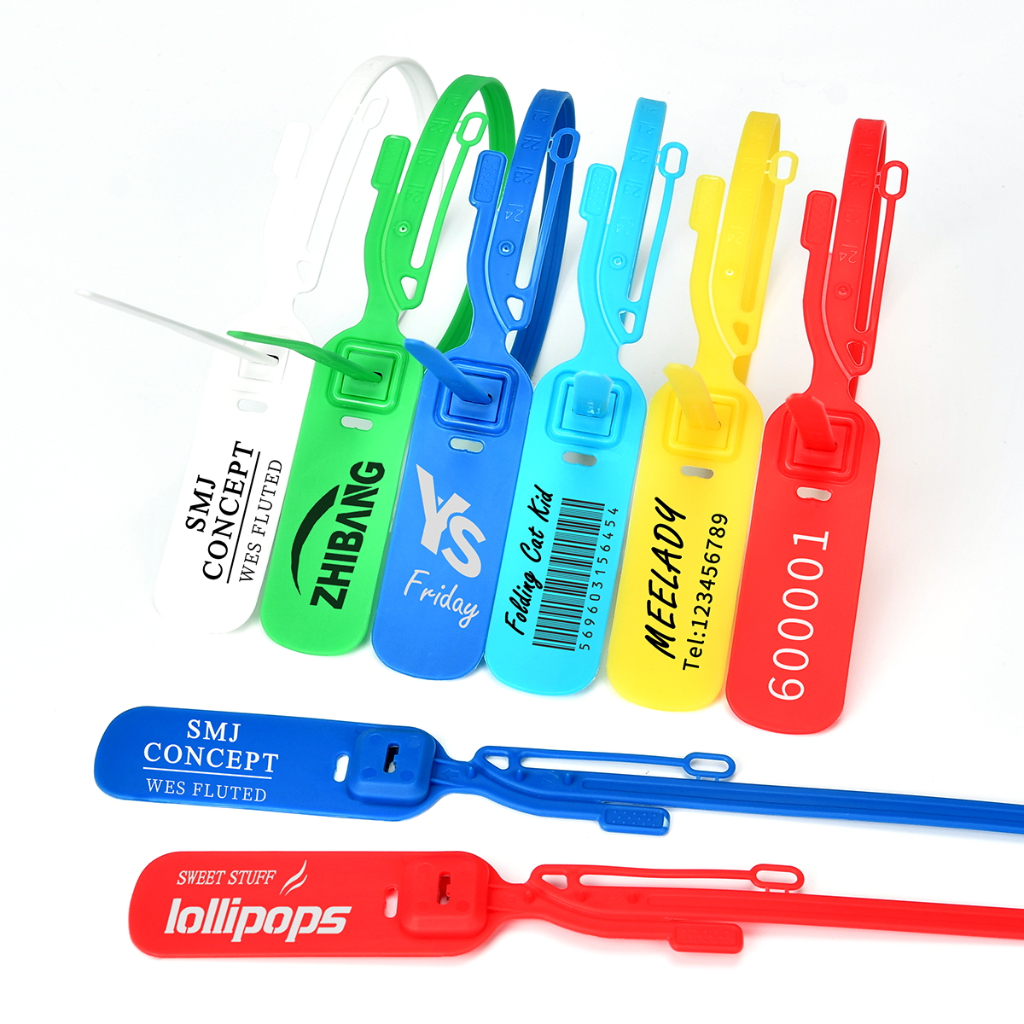 100PCS Plastic Tamper Seals Serial Numbered Truck Seal Tags Pull Tight ...