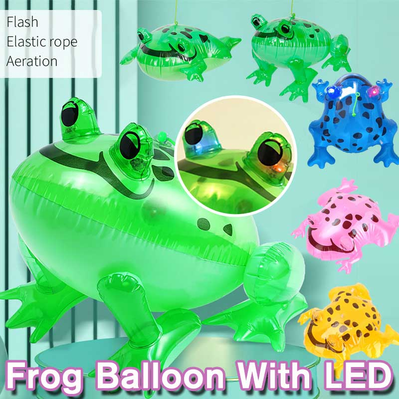 Inflatable Shining Eyes Cartoon Frog Pink Yellow Green Frogs Children ...