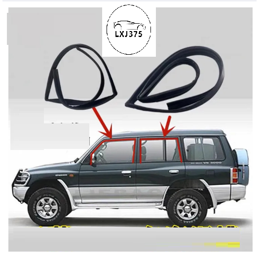 Pajero V31 front and rear side window glass rubber sealing strip rubber ...