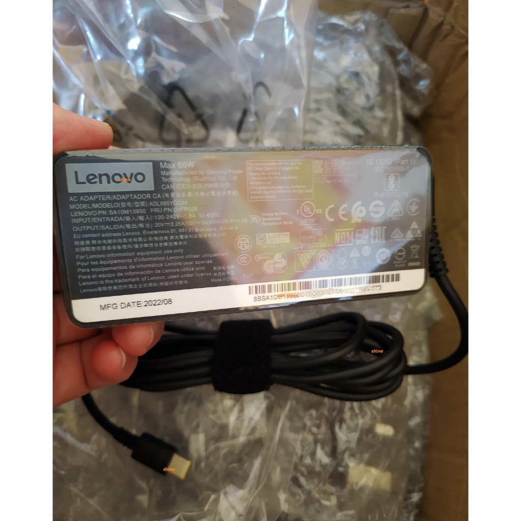 20V-3.25A 65W Type-C USB Power Supply Charger For Lenovo Yoga Slim 9i ...