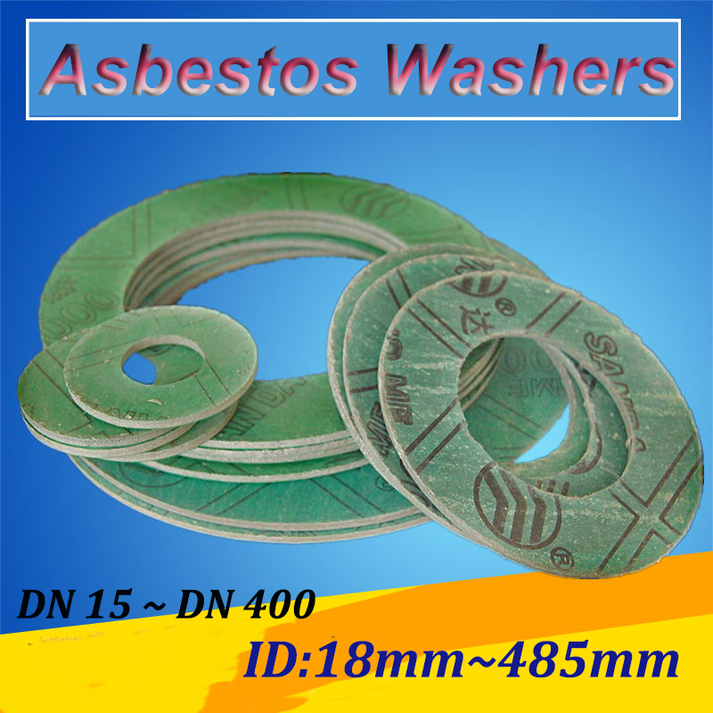 ID 18mm~485mm Asbestos Rubber Gasket Oil Resistant Washers Insulation ...