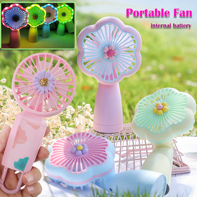 kipas with light Portable Fan Handheld hello kitty Mini Fan USB ...